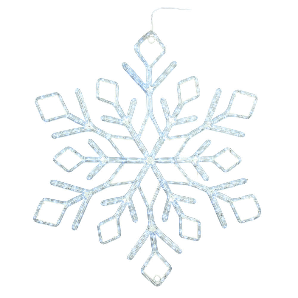 Noël Floreal | Flocon de neige en diamant scintillant illuminé 36"
